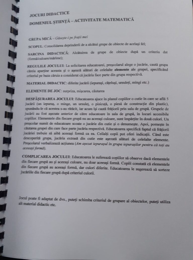 CONȚINUTURI DE STUDIAT PENTRU OBȚINEREA GRADULUI DIDACTIC II EDUCATOARE ...